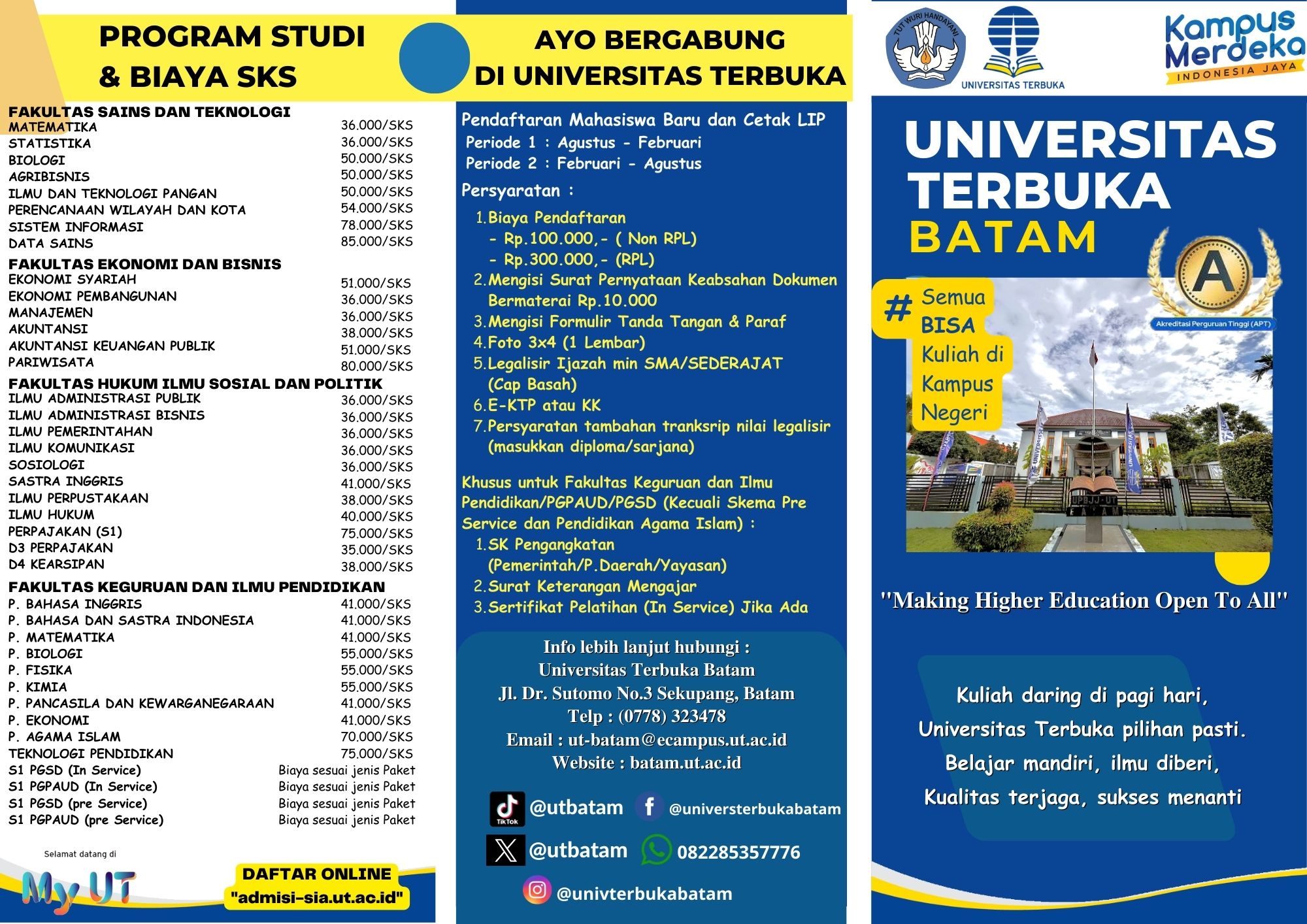Brosur – Universitas Terbuka Batam